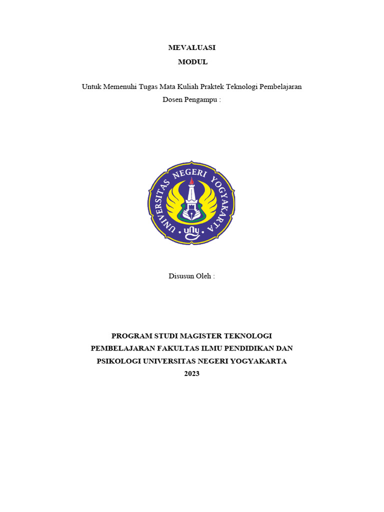 Instrumen Penilaian Modul | PDF