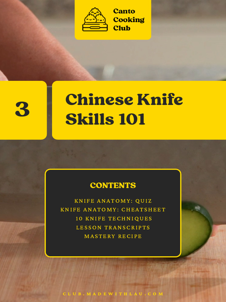 Module 3 Chinese Knife Skills 101 Pdf Knife Blade