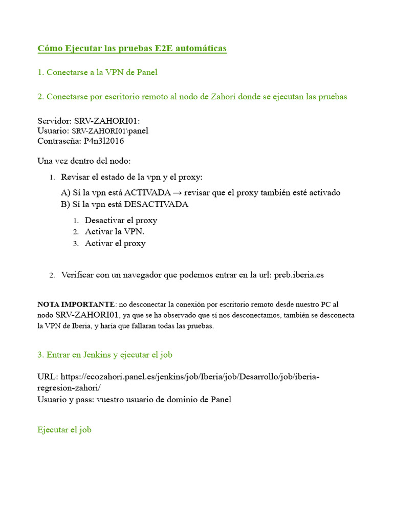 Guía para Pruebas E2E Automáticas | PDF | Archivo de computadora | Red privada virtual