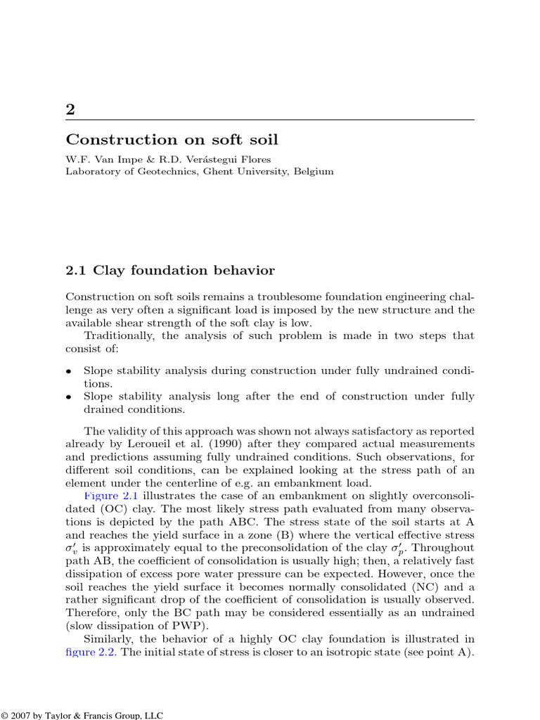 Chapter 2. Construction on soft soil | PDF | Strength Of Materials ...