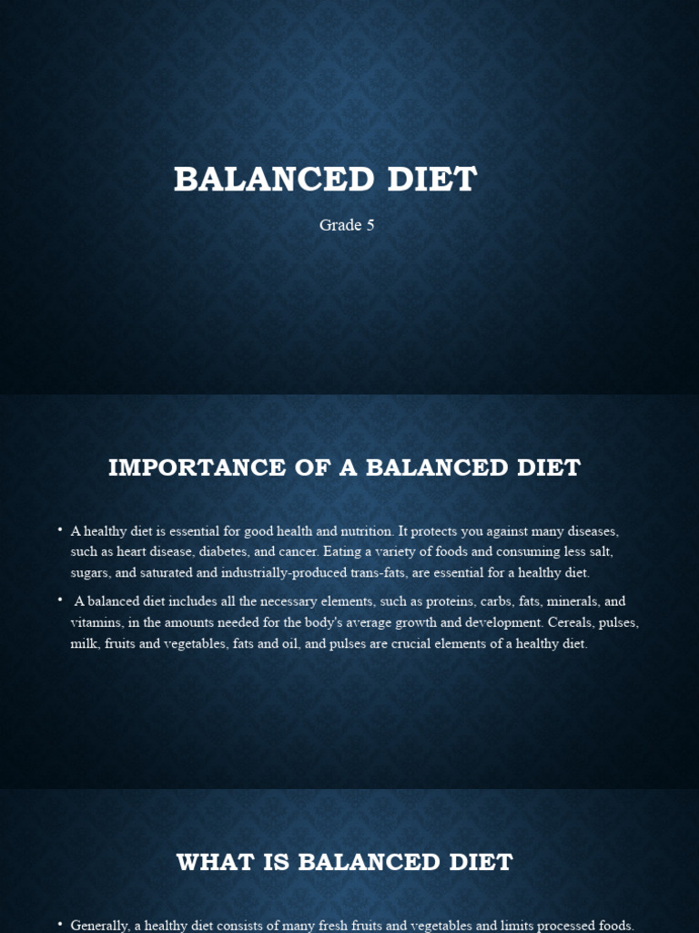 Balanced diet | PDF
