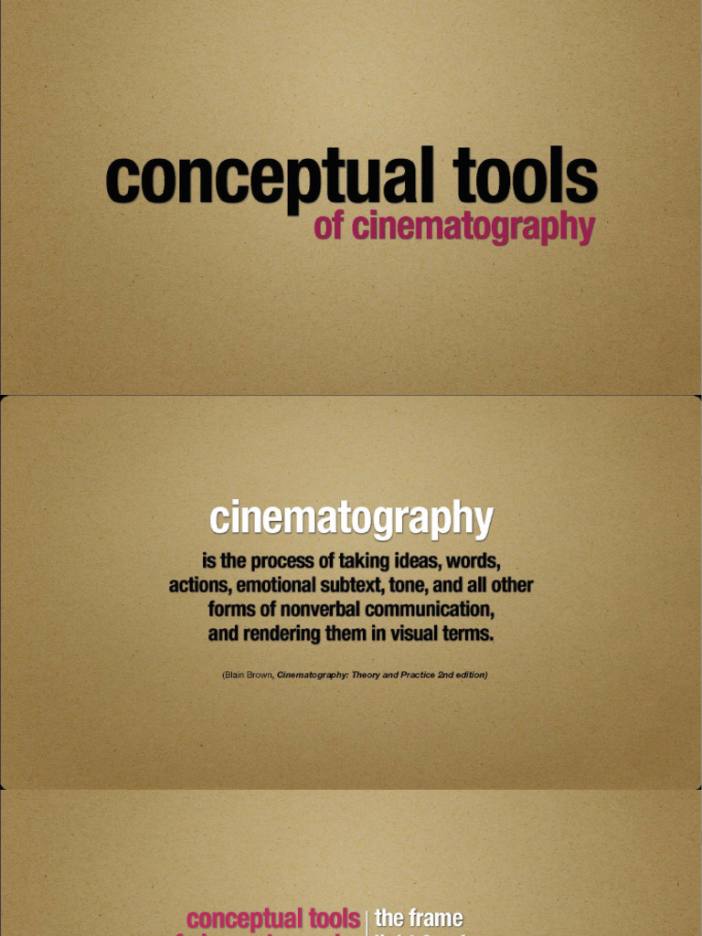 Conceptual Tools of Cinematography | PDF