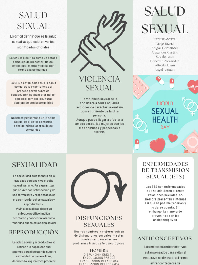 Tríptico Salud Sexual | PDF | Control de la natalidad | La sexualidad humana