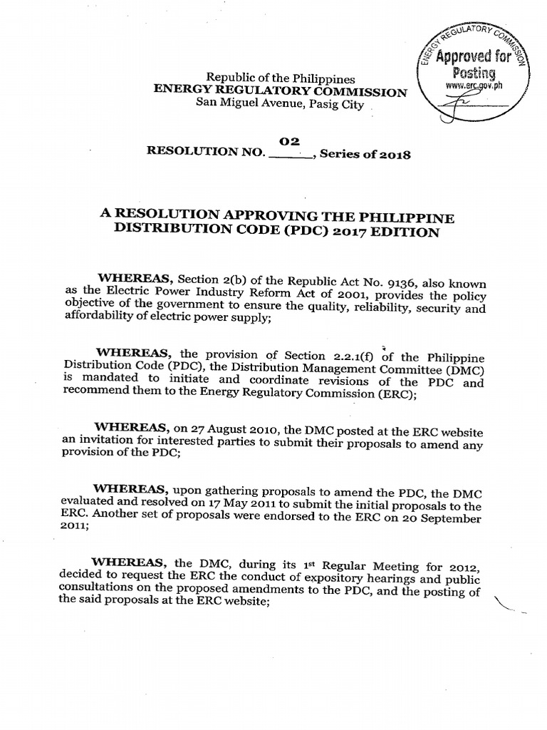 Philippine Distribution Code 2014 (2017 Ed.) | PDF