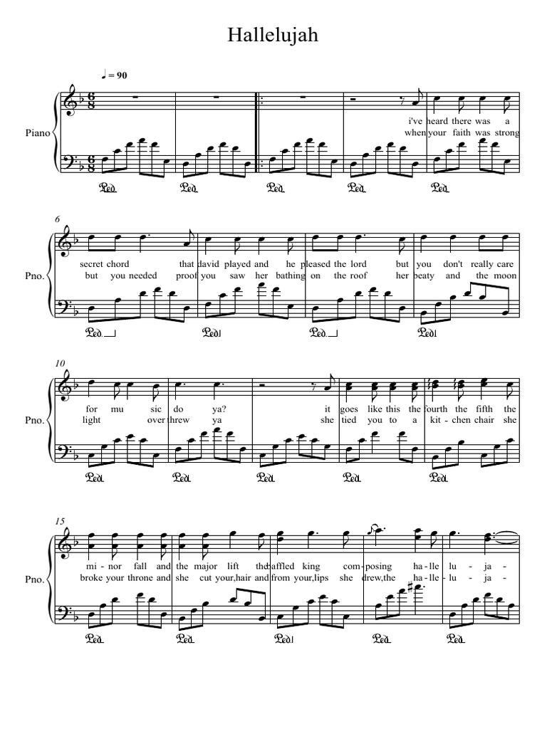 Hallelujah - Partitura Completa | PDF