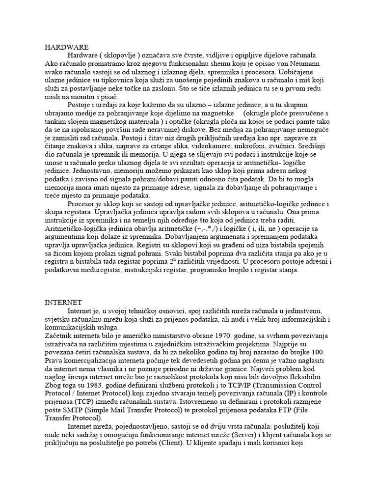 Primjer - Word | PDF