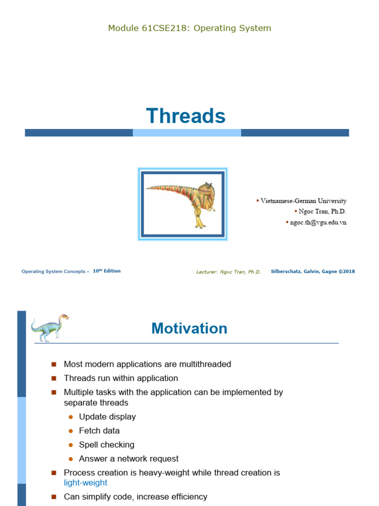5 - Thread | PDF | Thread (Computing) | Multi Core Processor