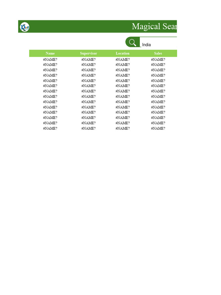 Magical Search Bar 2.0 in Excel | PDF | Microsoft Excel | Microsoft Office