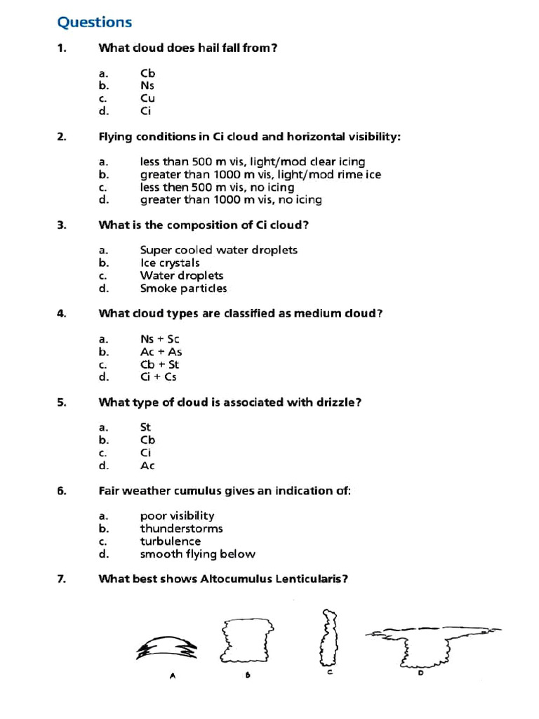 Cloud Types & Aviation Conditions | PDF | Teaching Methods & Materials ...