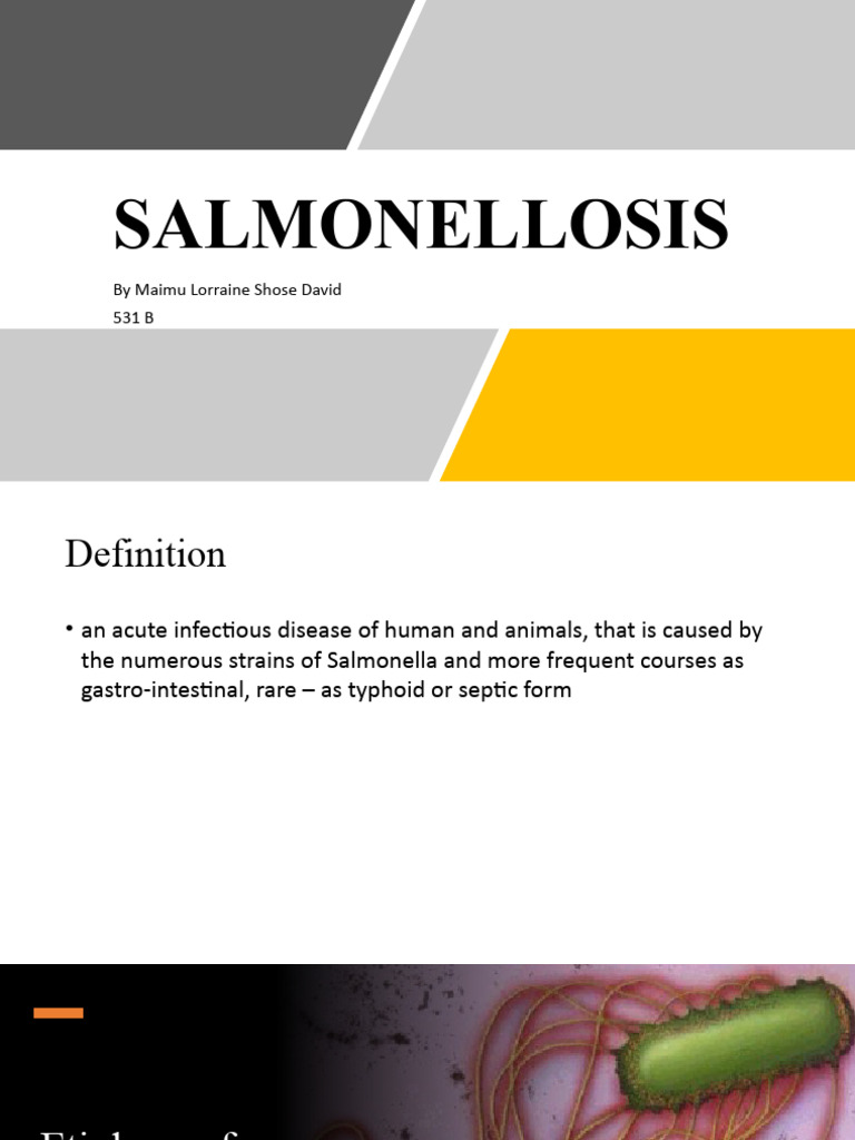 Salmonellosis | PDF | Salmonella | Medical Humanities