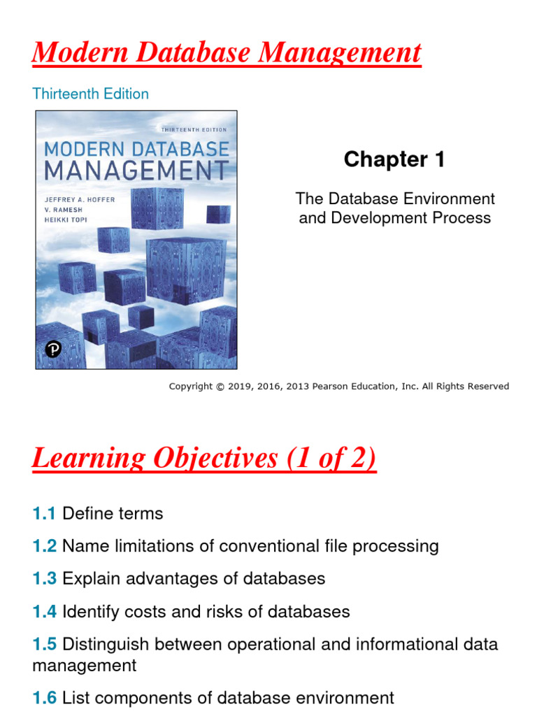 1-The Database Environment and Development Process | PDF | Databases | Data Model