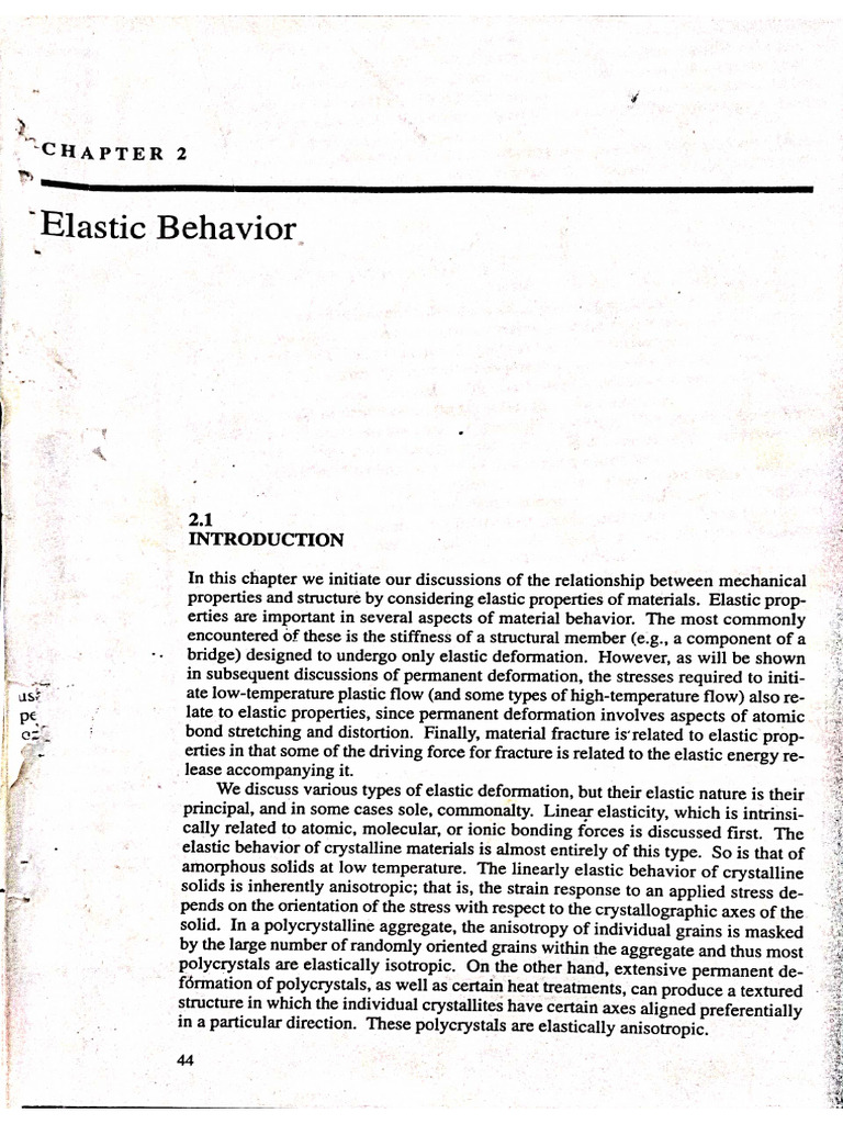 Elastic Behaviour | PDF