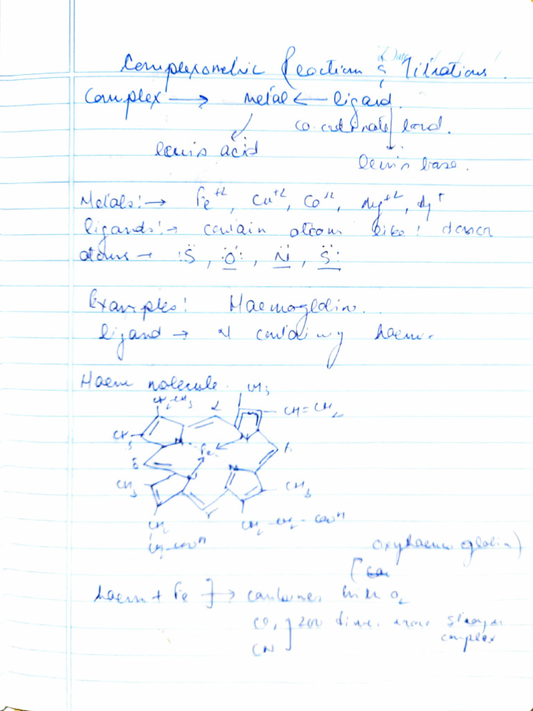 Complexometric Titrations and Reactions | PDF | Science & Mathematics