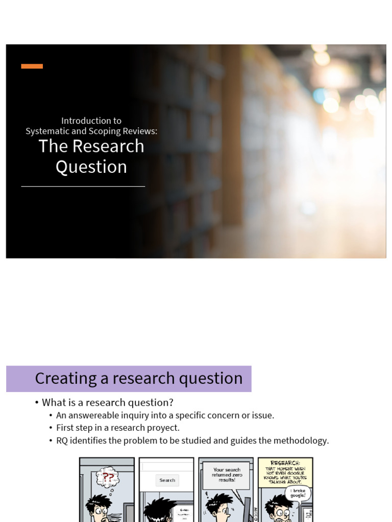 Research Question PDF | Download Free PDF | Randomized Controlled Trial | Cohort Study