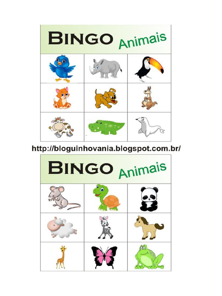BINGO ANIMAIS 2 | PDF