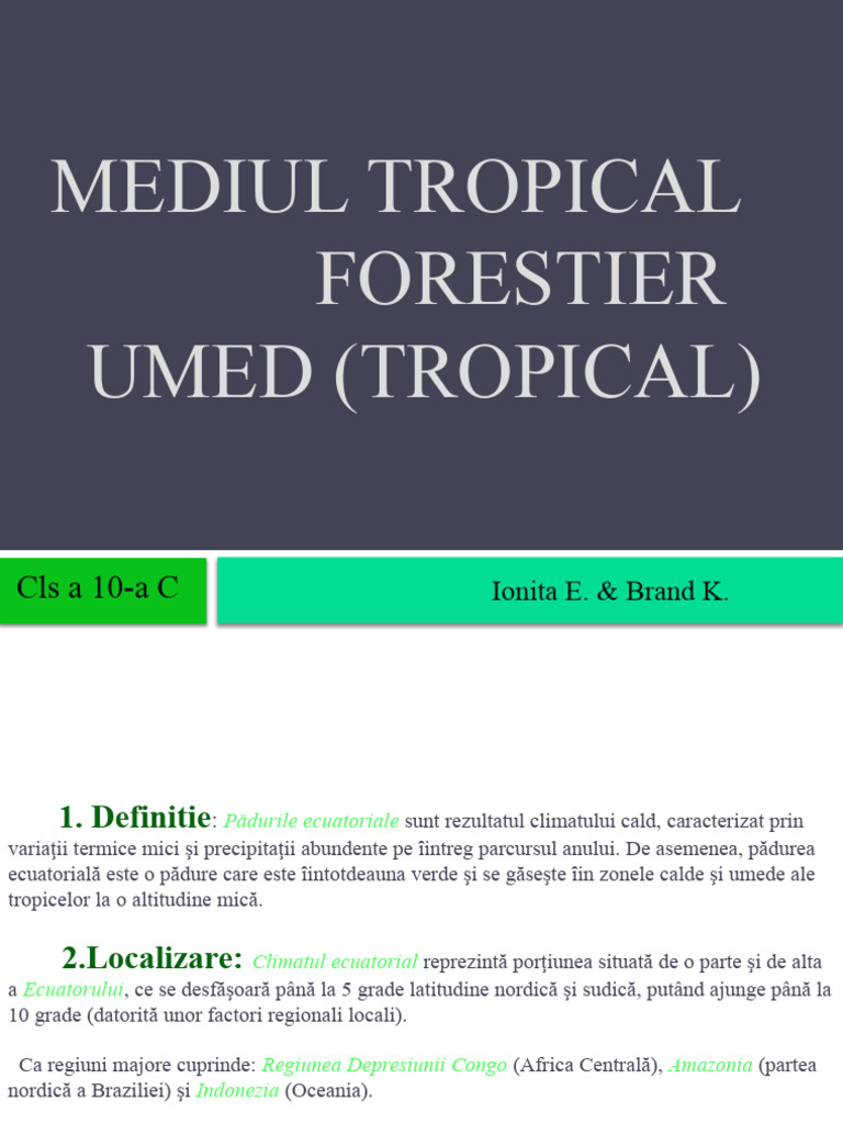 Climatul Tropical Umed | PDF