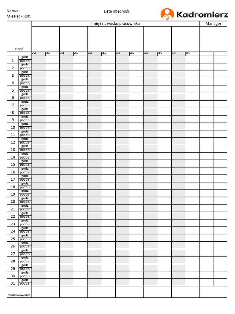 Lista Obecności | PDF