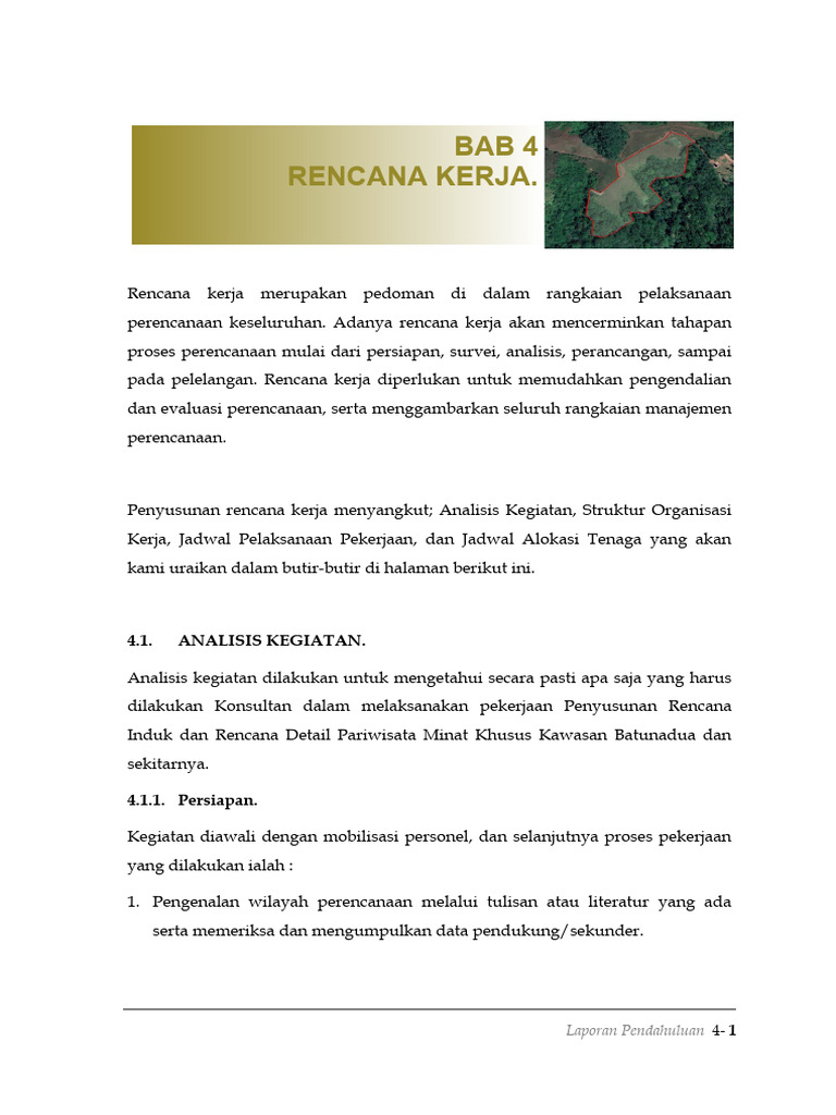 Pend. - Bab4 Rencana Kerja | PDF | Teknologi & Rekayasa