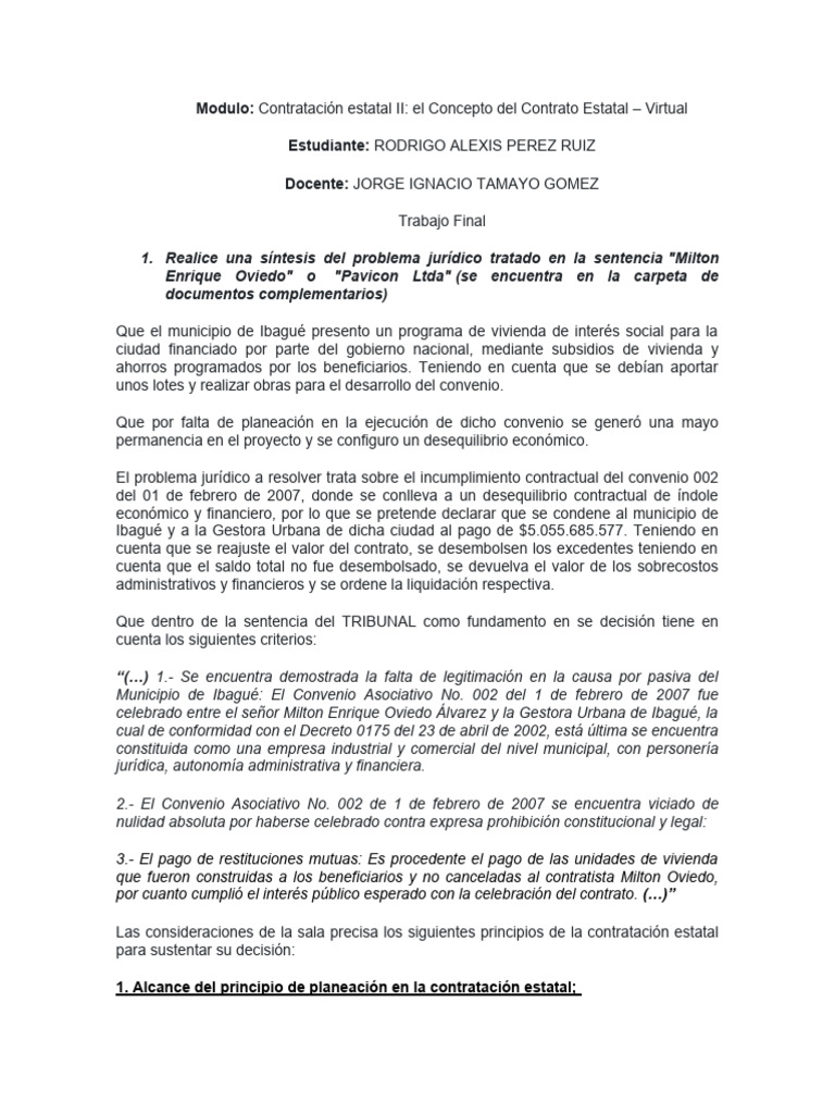 Trabajo Final Modulo Ii | Descargar gratis PDF | Pagos | Sentencia (ley)
