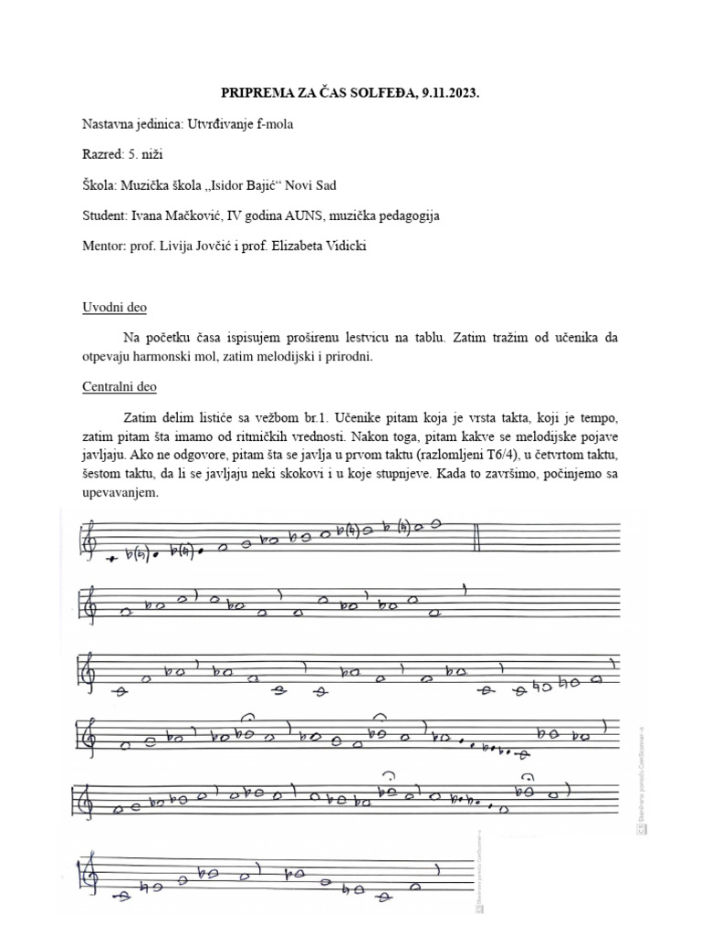 Priprema za cas | PDF