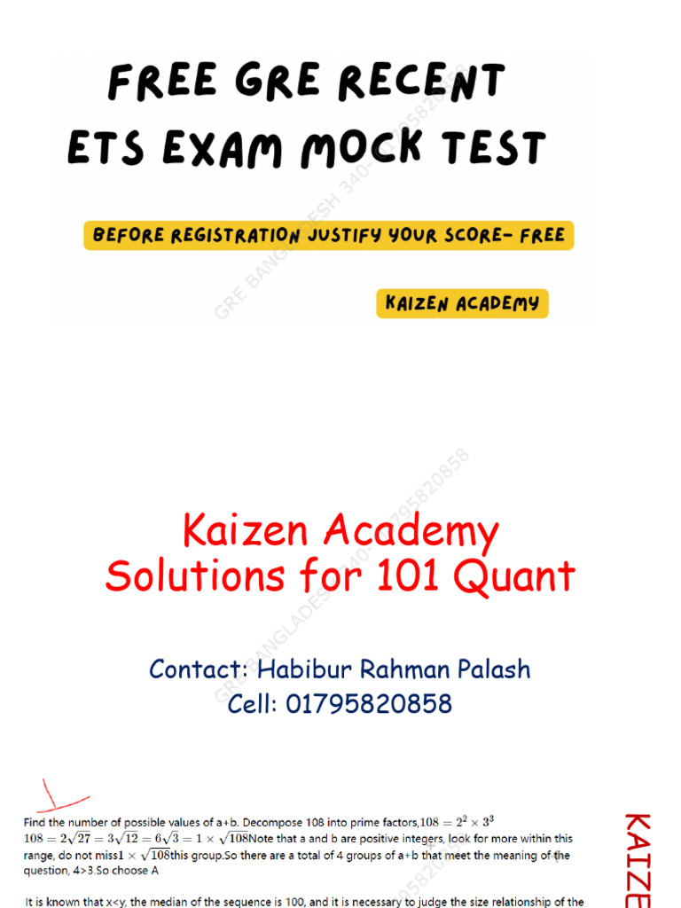 Quant Job Solutions at Kaizen Academy | PDF | Career & Growth | Self-Improvement