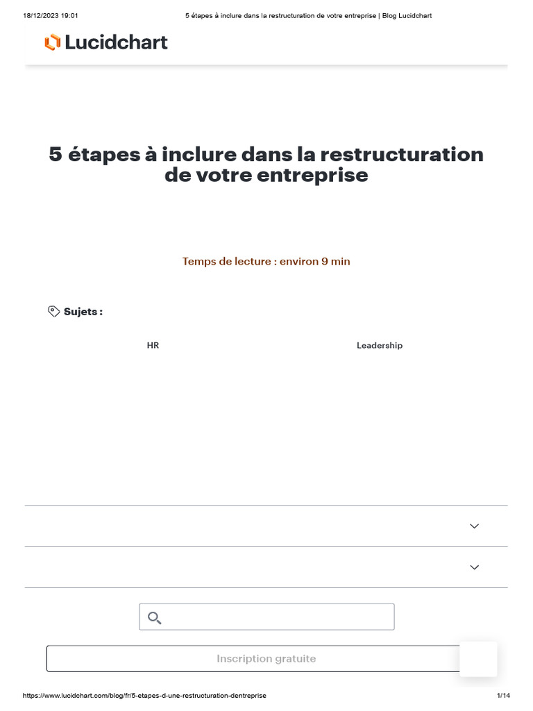 5 étapes pour restructurer une entreprise | PDF | Restructuration ...