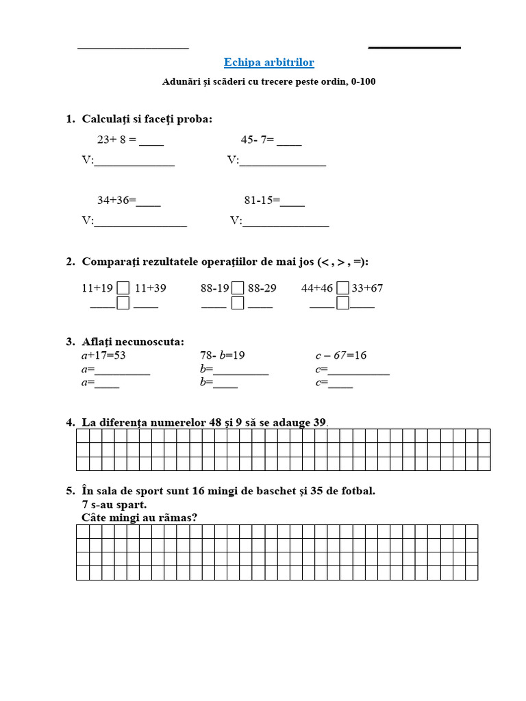 Fisa de lucru-MEM - Clasa 1 | PDF