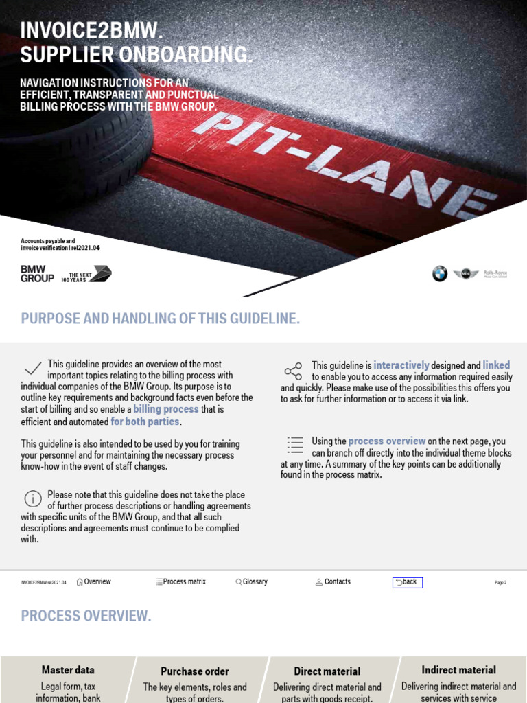 BMW Supplier Billing Guidelines | PDF | Invoice | Receipt