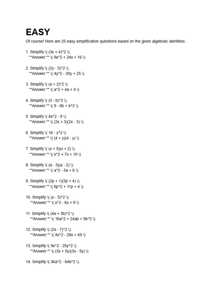 IDENTITIES | PDF | Algebra | Mathematics