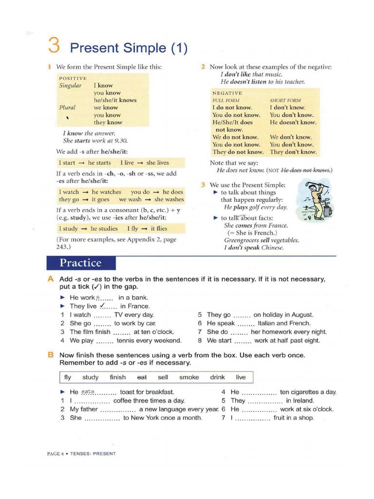 010 Present Simple Revision - Oxford Practice Grammar Basic With ...