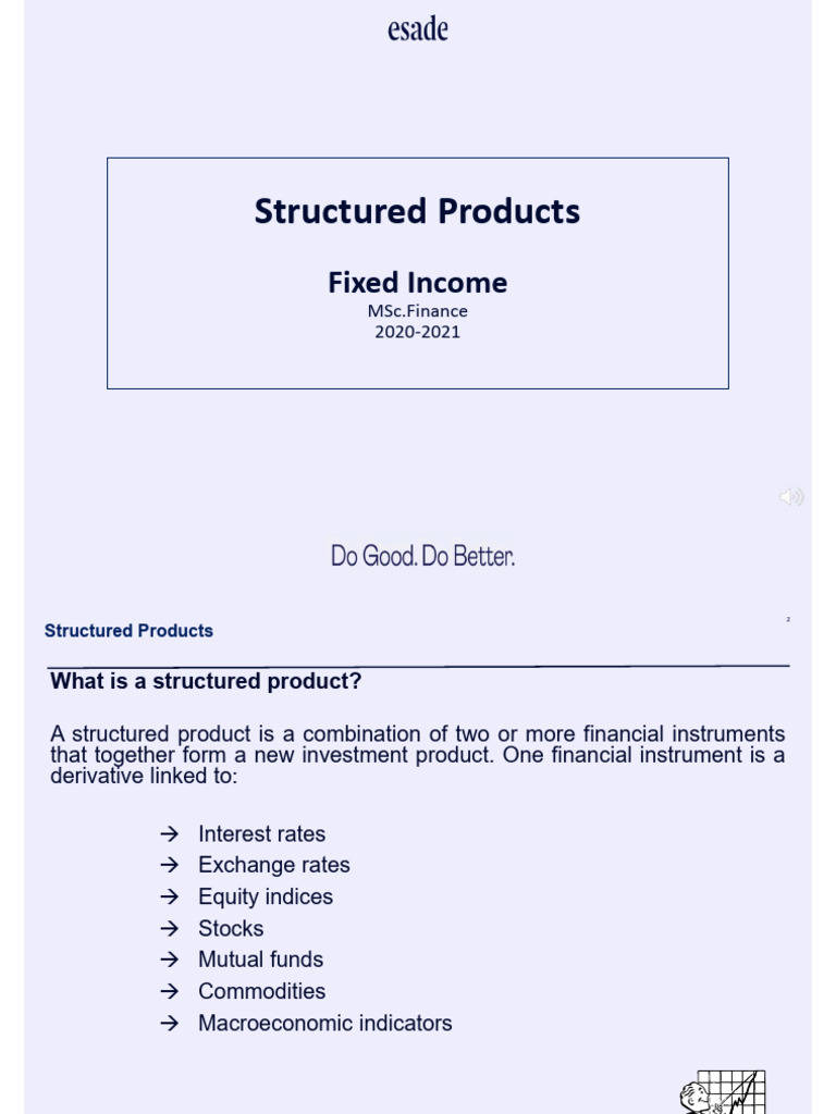 Session 8 STRUCTURED | PDF | Fixed Income | Bonds (Finance)