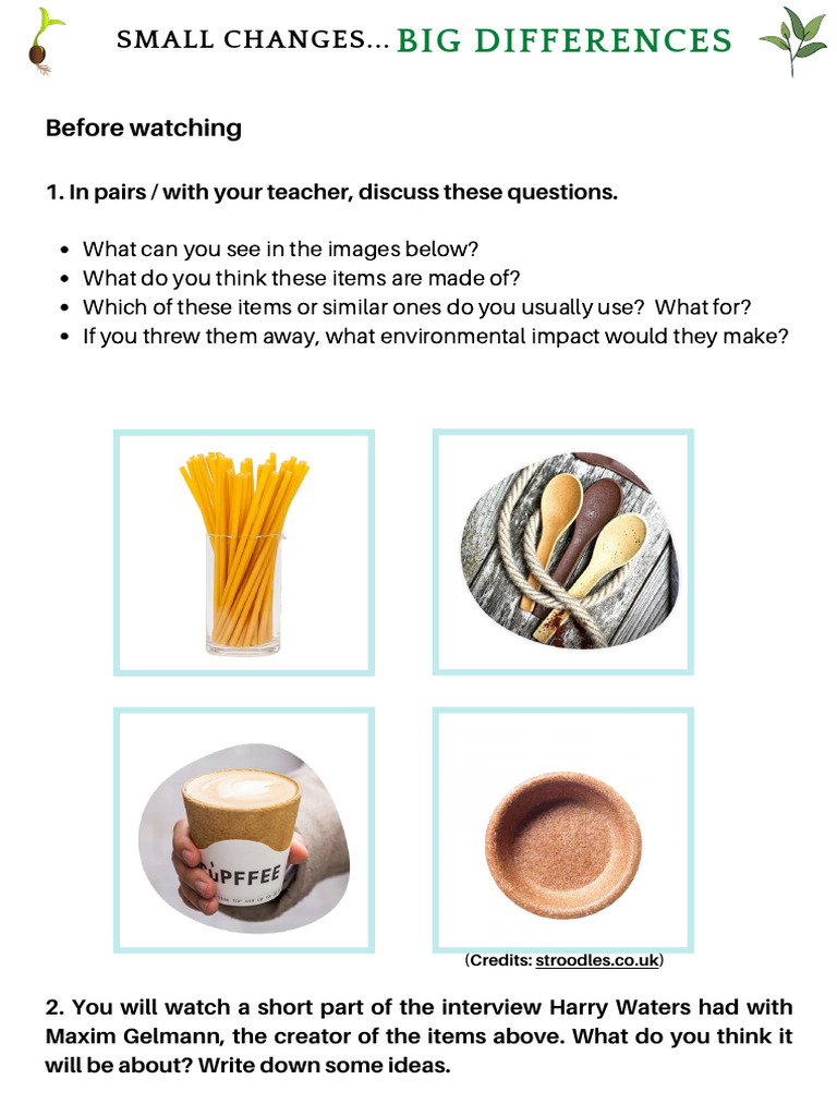 Small Changes... Big Differences - Ss Worksheet | PDF | Language Mechanics | Cognitive Science