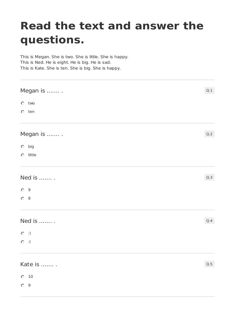 Test and Answer Key 2 | PDF