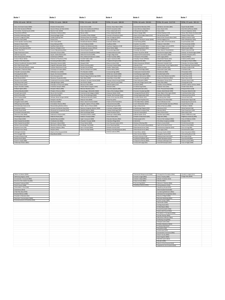 Liste de Cartes Magic | PDF