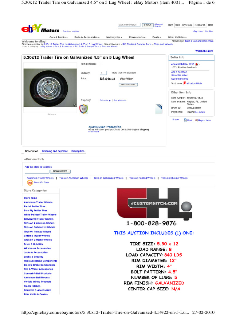 Tires Dimensions | PDF | Tire | Trailer (Vehicle)