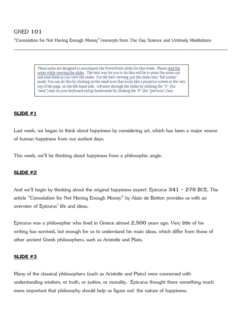 Philosophy Notes Pdf Pdf Pleasure Happiness