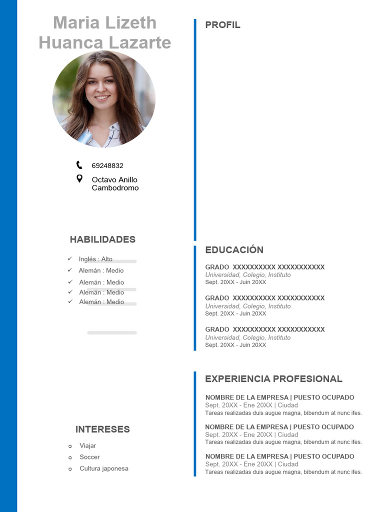 42 Curriculum Vitae Con Foto | PDF