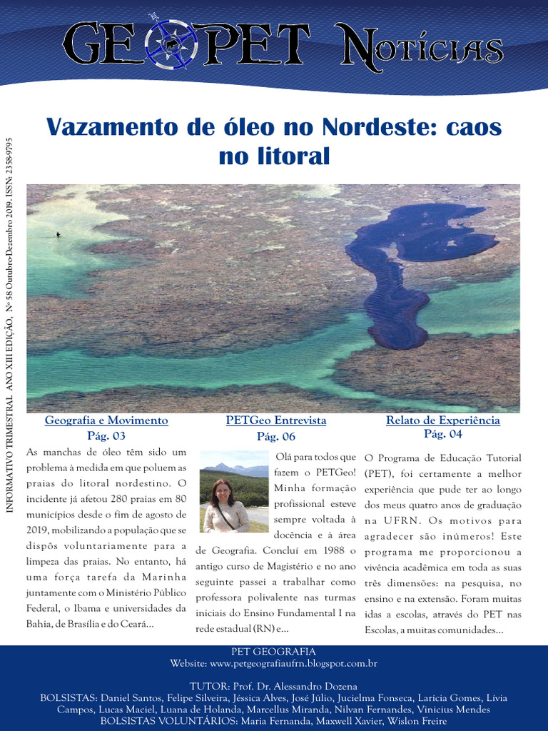 GeoPET Notícias Ed. 58 - OUTUBRO - DEZEMBRO - 2019 | PDF