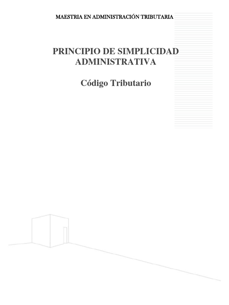 PRINCIPIO SIMPLICIDAD ADMINISTRATIVA Scrib | PDF