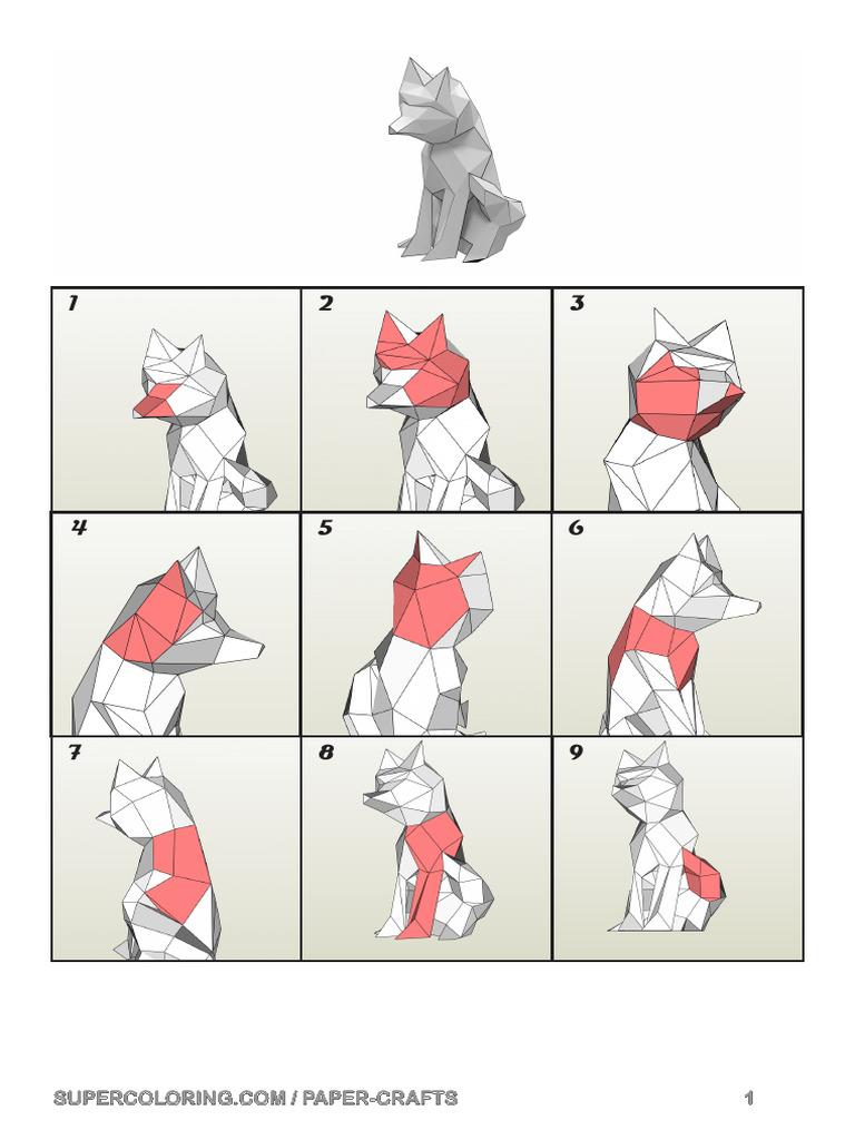 Low Poly Fox 2 3D Paper Crafts | PDF | Business | Technology & Engineering