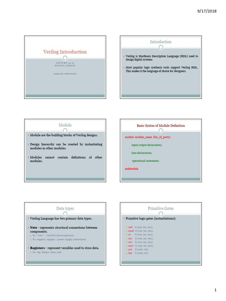 Digital Design Lecture 14 15 Pdf