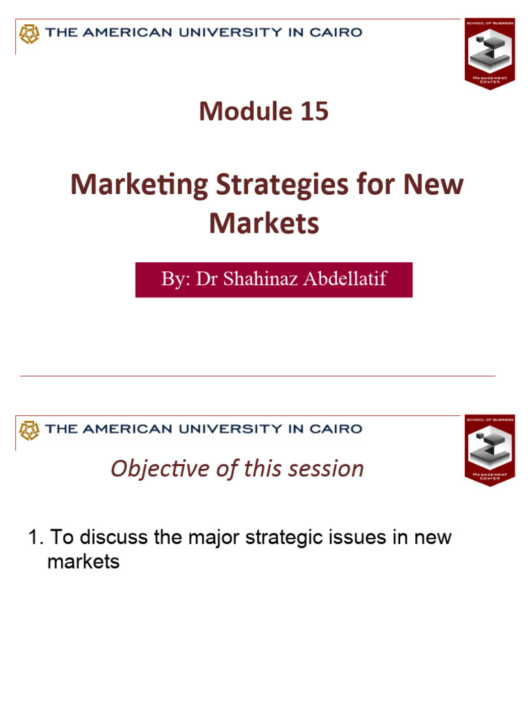 Marketing Module 15 | PDF | Marketing | Marketing Strategy