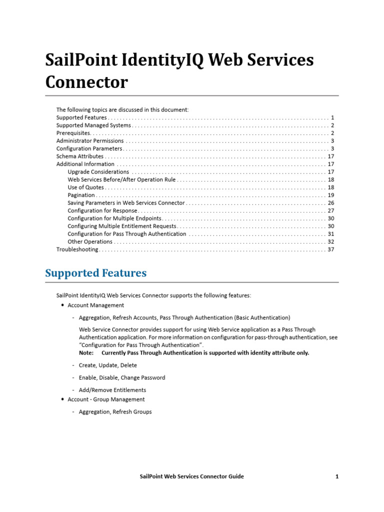 8 1 Sailpoint Web Services Connector Guide Download Free Pdf World Wide Web Internet And Web