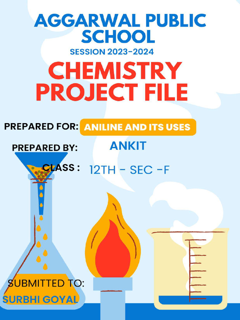 Red and Blue Illustrative Playful Organic Chemistry Poster | PDF