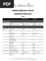 Lightroom Shortcuts Classic | PDF | Control Key | Keyboard Shortcut