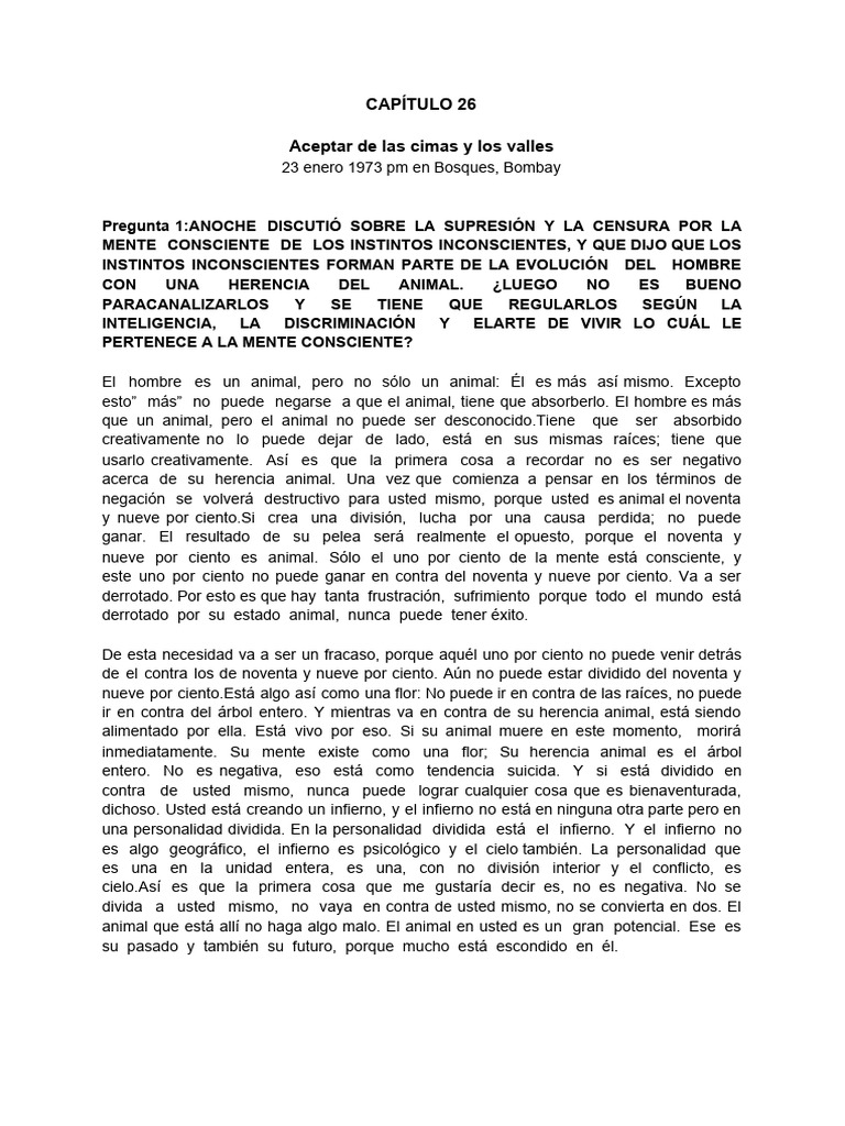 Libro de Oro - Cap. 26 Aceptar Las Cimas y Los Valles | Descargar gratis PDF | Violencia | Amor