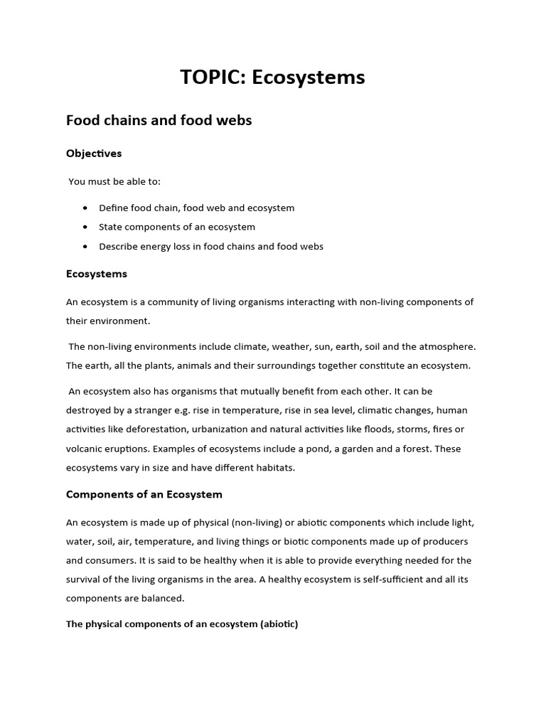 Ecosystems - Food Chains and Food Webs f4 | PDF | Ecosystem | Food Web