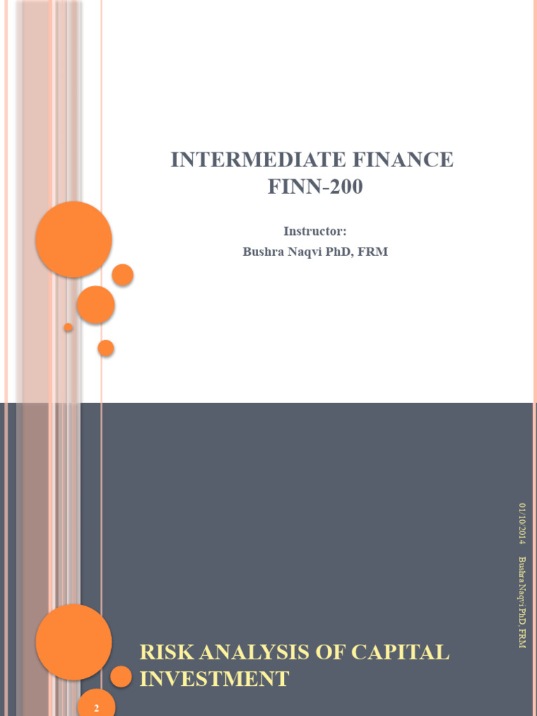 Chapter 7b - Risk Analysis and Real Options | PDF | Net Present Value | Capital Budgeting