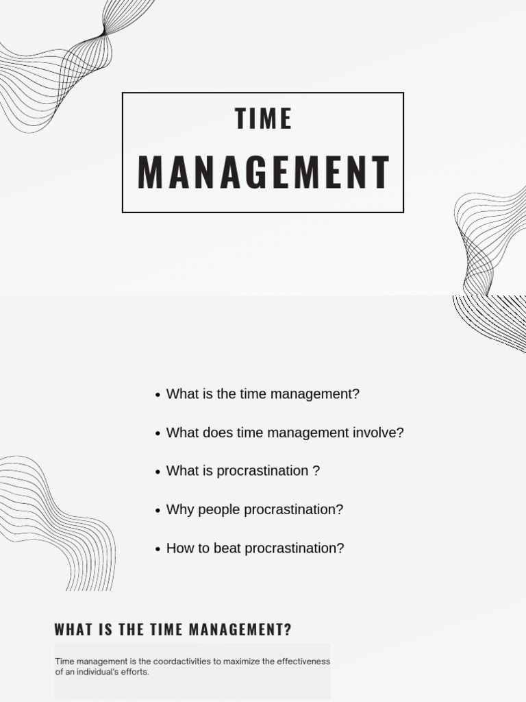 Time Management 1 | PDF