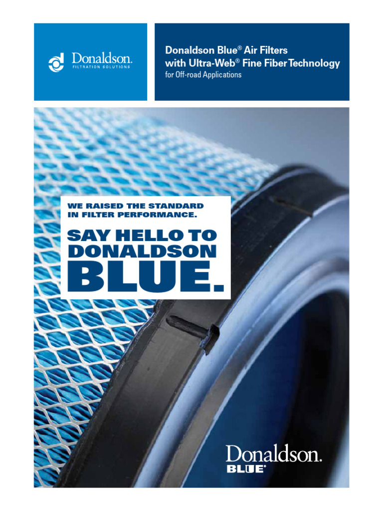 Donaldson Blue Air Filters Off Road | PDF | Filtration | Dust